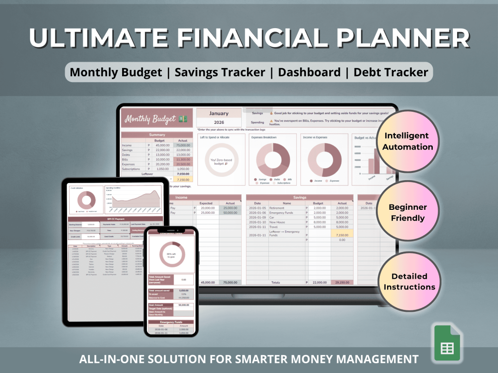 Ultimate Personal Financial Planner and Tracker - Corevex Templates